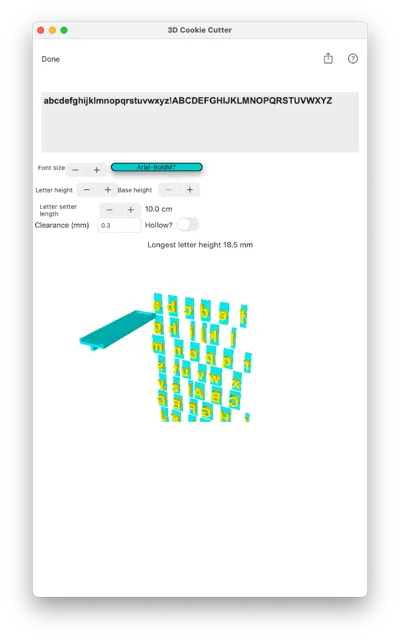 Alphabet stamp set with letter setter - Typewriter font by claybox3D ...