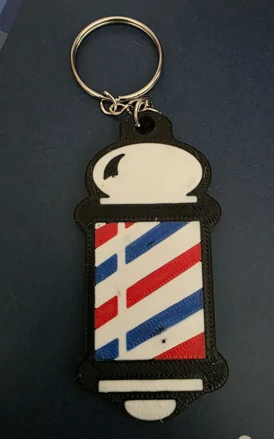 Barber Pole NFC keychain by Cesar 🔥 MakerWorld: Download Free 3D Models