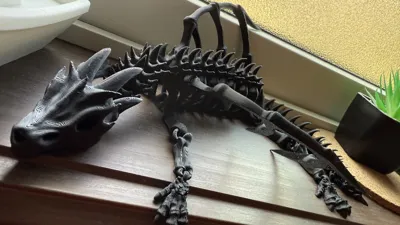 Articulated skeleton dragon by BT3D printing MakerWorld: Download Free 3D Models