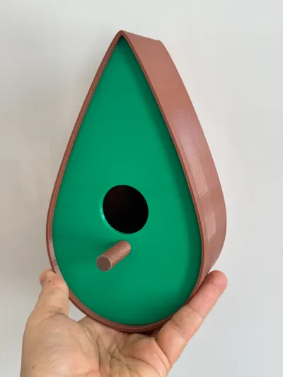 Elegant Raindrop Birdhouse **EASY PRINT** by VegaWoodWorks MakerWorld ...