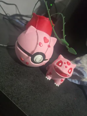 #0001 - Bulbasaur Ball - ROSE by N3D MakerWorld: Download Free 3D Models