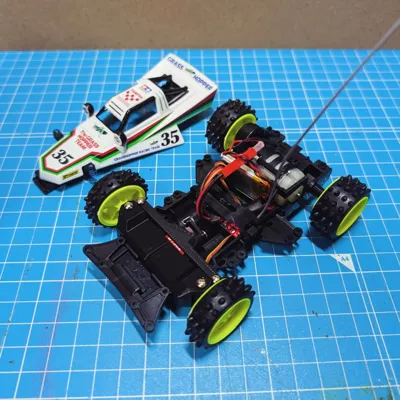 Mini 4WD GRASSHOPPER - RC Conversion (VZ-CHASSIS) - Free 3D Print Model ...