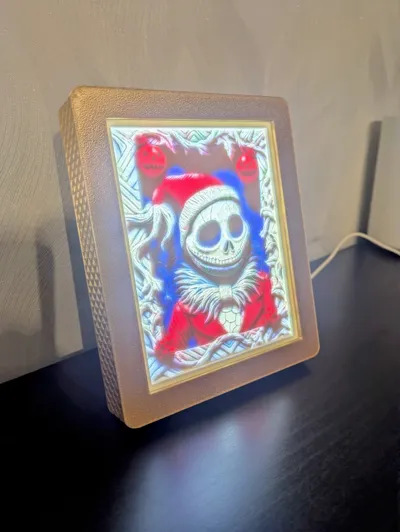 Lithophane Frame for Bambu LED - CMYK / B&W - Free 3D Print Model ...