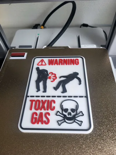 Bathroom Toxic Warning Sign - Free 3D Print Model - MakerWorld