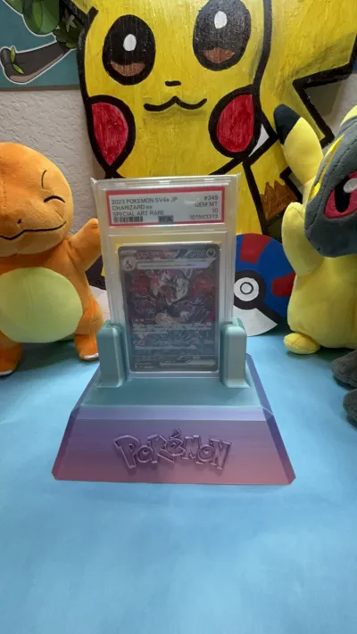 Pokemon graded card display by Helifrek MakerWorld: Download Free 3D Models