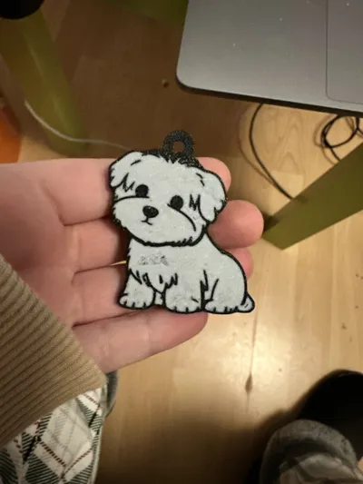 Cute Maltese dog keychain - Portachiavi Maltese carino by 3Dingo ...