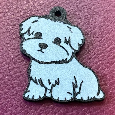 Cute Maltese dog keychain - Portachiavi Maltese carino by 3Dingo ...