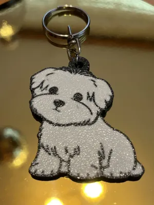 Cute Maltese dog keychain - Portachiavi Maltese carino by 3Dingo ...