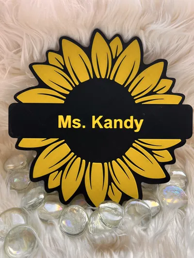 Sunflower Customizable Name Plate Door Wall Decor by tsandome ...