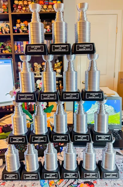 Stanley Cup NHL Trophy (Optional Drinking Glass) - Free 3D Print Model ...