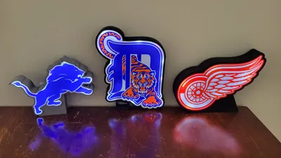 Detroit Tigers Light Box by L3D - MakerWorld
