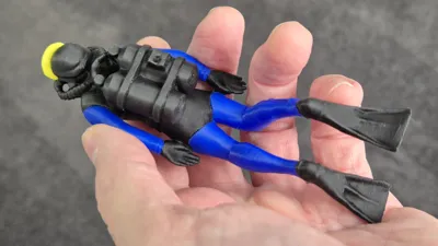 Scuba diver - Free 3D Print Model - MakerWorld