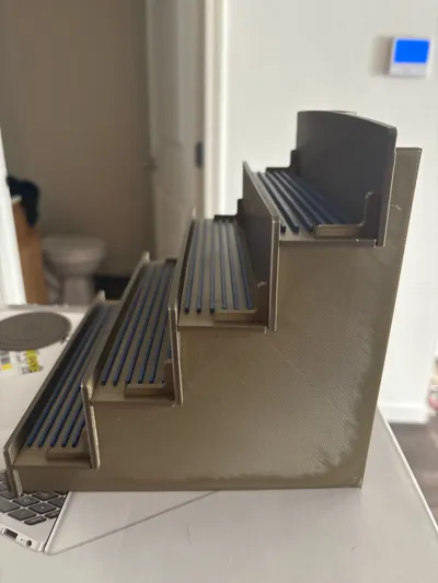 Tiered Display Shelf Stand-Comic -Post Cards-More - Free 3D Print Model ...