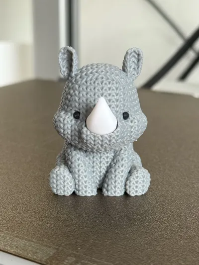 Knitted Rhino - Free 3D Print Model - MakerWorld