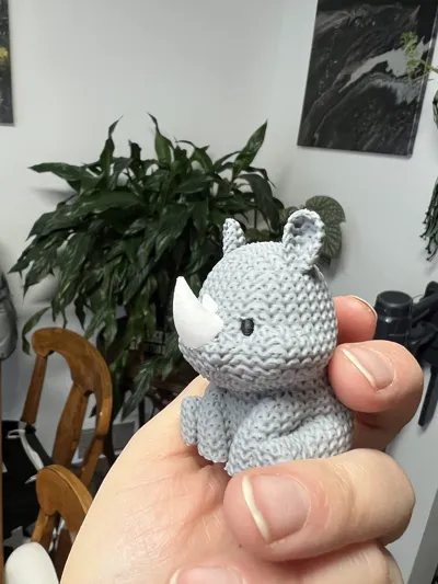 Knitted Rhino - Free 3D Print Model - MakerWorld