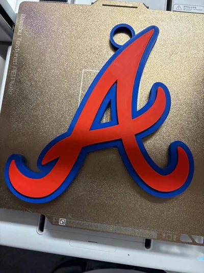 Atlanta Braves Oversized Necklace, Pendant by Salvadori MakerWorld ...
