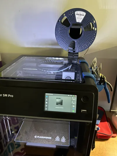 Flashforge Adventurer M5 Pro TOP Spool Holder by Once in a Six Side ...