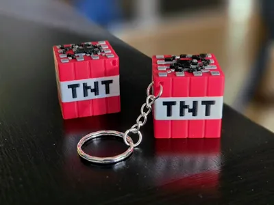 Keychain TNT Minecraft (MINI) Remixed by Alquimia de ideas MakerWorld ...