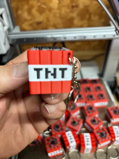 Keychain TNT Minecraft (MINI) Remixed by Alquimia de ideas MakerWorld ...