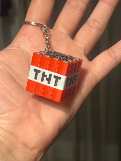 Keychain TNT Minecraft (MINI) Remixed by Alquimia de ideas MakerWorld ...