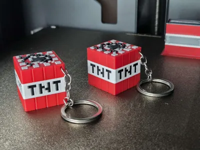 Keychain TNT Minecraft (MINI) Remixed by Alquimia de ideas MakerWorld ...