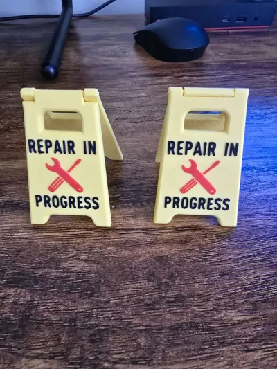 Mini Floor Signs - Dog, Cat, Funny, Caution - Free 3D Print Model ...