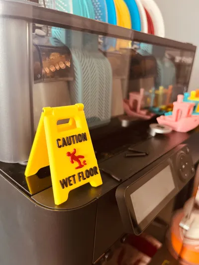 Mini Floor Signs - Dog, Cat, Funny, Caution - Free 3D Print Model ...