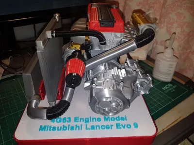 4G63 engine model (Mitsubishi Lancer Evo 9) by Danko_Creates - MakerWorld