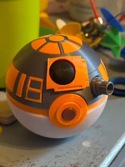 R2-D2 Poke Ball - Multi Part AMS Optional - Free 3D Print Model ...