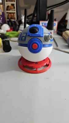 R2-D2 Poke Ball - Multi Part AMS Optional by Skjaldfjall MakerWorld: Download Free 3D Models