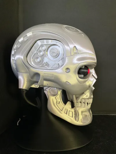 T800 Terminator Skull, Bust with stand Remixed by senfsaft MakerWorld ...