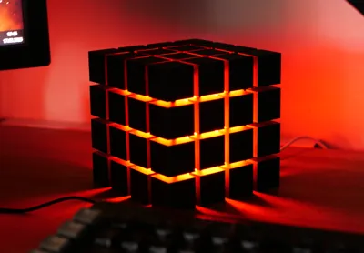 CubeStack desk lamp (no glue, no supports) by F3D MakerWorld: Download Free 3D Models