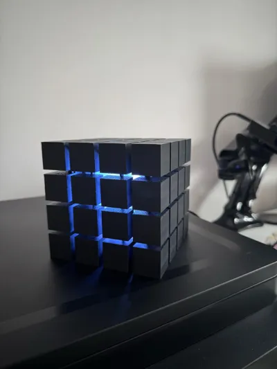 CubeStack desk lamp (no glue, no supports) by F3D MakerWorld: Download Free 3D Models