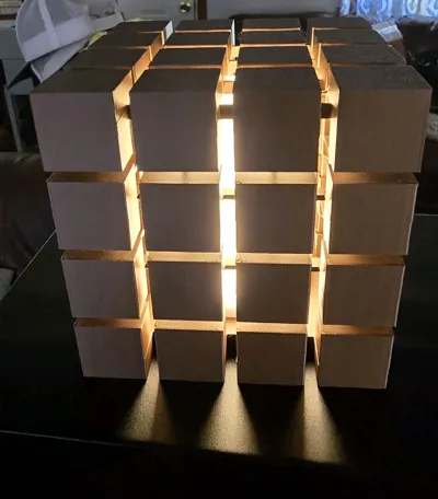 CubeStack desk lamp (no glue, no supports) by F3D MakerWorld: Download Free 3D Models