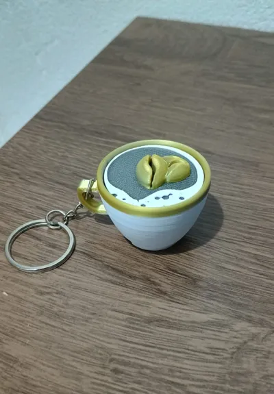 Coffee Cup Fidget Keychain by 3D Paint Lab MakerWorld: Download Free 3D ...