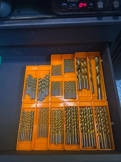 Gridfinity drill bits holder by 3DthingMakerWorld: Download Free 3D Models