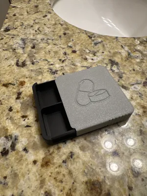Sliding Lid Pill Box with Compartments / Parts Box by TuTu - MakerWorld
