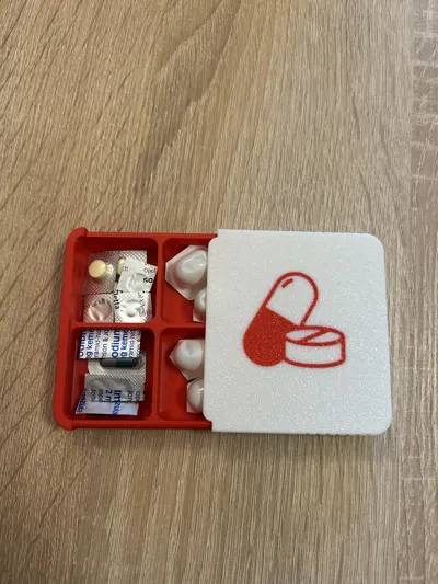 Sliding Lid Pill Box with Compartments / Parts Box by TuTu MakerWorld ...