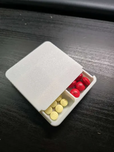 Sliding Lid Pill Box with Compartments / Parts Box by TuTu MakerWorld ...