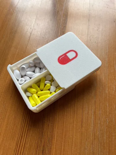 Sliding Lid Pill Box with Compartments / Parts Box by TuTu MakerWorld ...