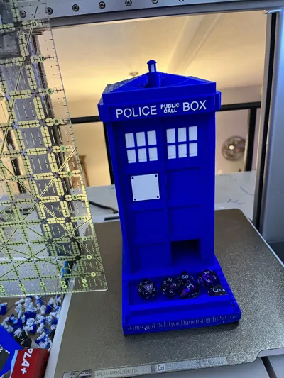 Tardis Dice Tower /w Tray - Free 3D Print Model - MakerWorld