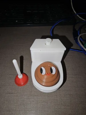 Poop Toilet Clicker Fidget Toy by helloadorable MakerWorld: Download ...