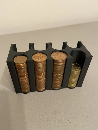 Desk euro coin box by Kohaku - MakerWorld