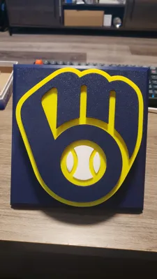 MLB Milwaukee Brewers Floating Logo Sign by HangarDesigns MakerWorld ...