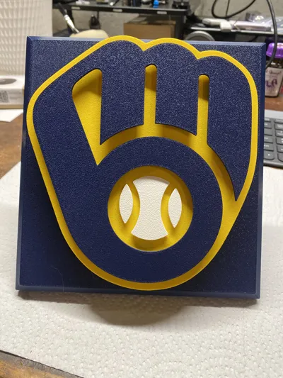 MLB Milwaukee Brewers Floating Logo Sign by HangarDesigns MakerWorld ...