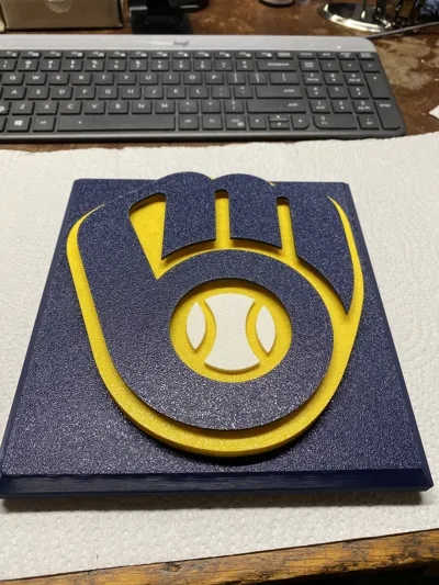 MLB Milwaukee Brewers Floating Logo Sign by HangarDesigns MakerWorld ...