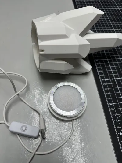 Crystal Light Diffuser (LED lamp kit version) Remixed by windo.ac MakerWorld: Download Free 3D ...