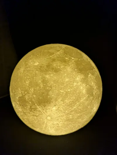 8in/200mm Diameter Moon Lithophane by AshOcelot MakerWorld: Download ...
