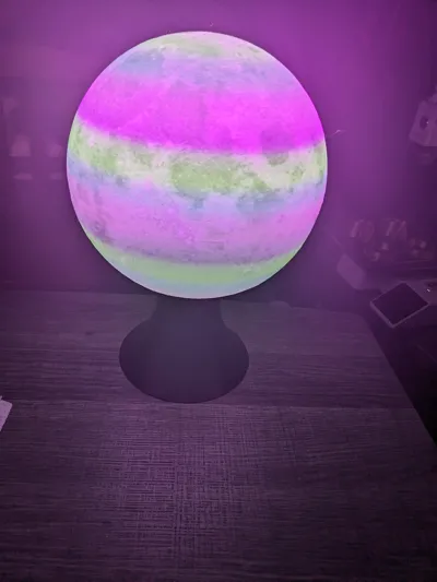 8in/200mm Diameter Moon Lithophane by AshOcelot - MakerWorld