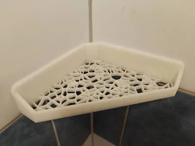 Corner shower shelf (fixed) - Free 3D Print Model - MakerWorld